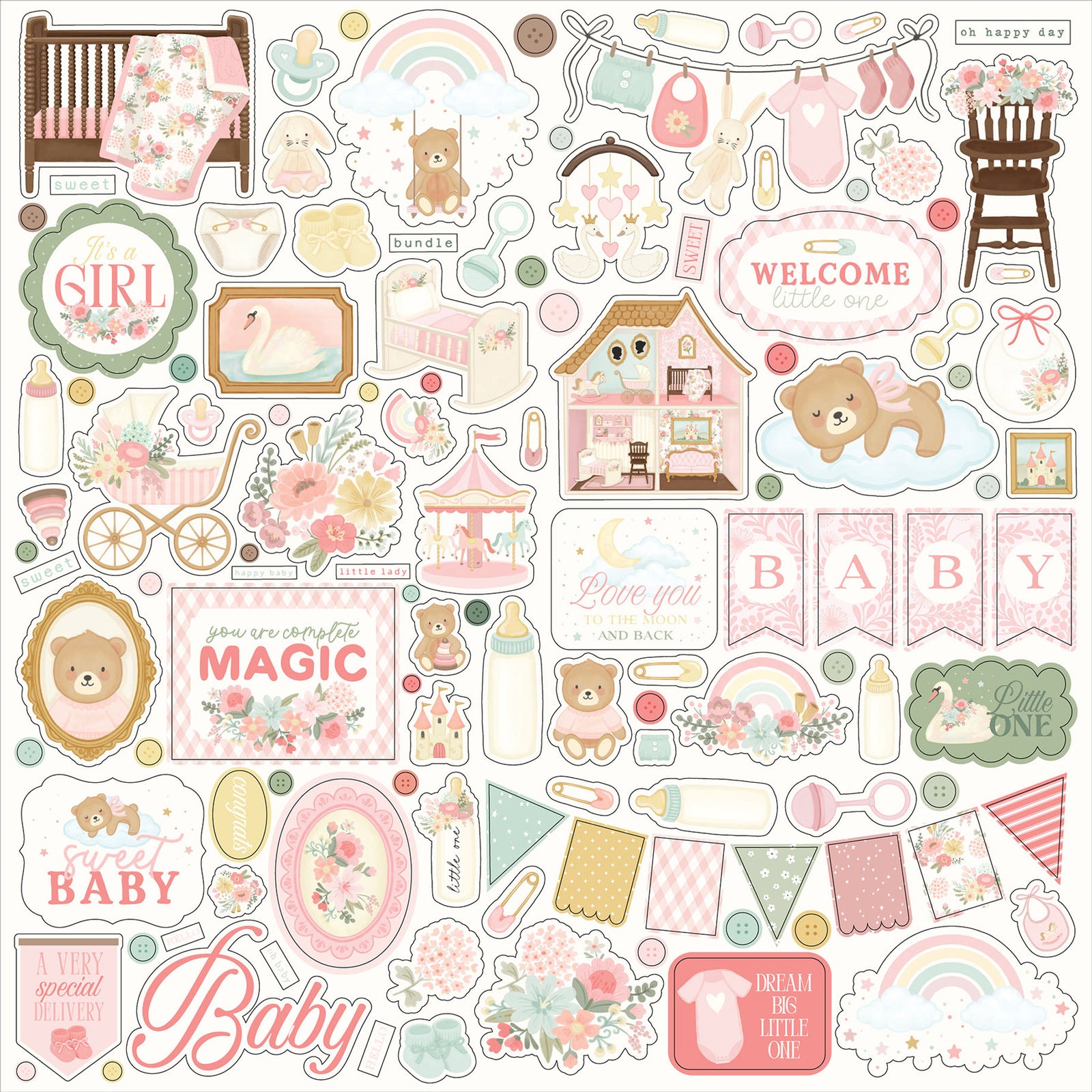 ***Pre-Order*** Carta Bella - Little Lullabies - Baby Girl - Element S